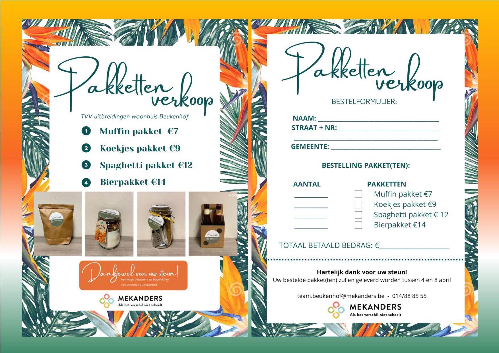 Pakketten verkoop Beukenhof | mekanders